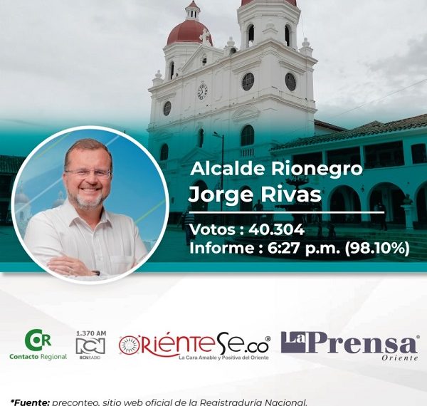 Jorge Rivas es el nuevo Alcalde del municipio de Rionegro - Orientese co