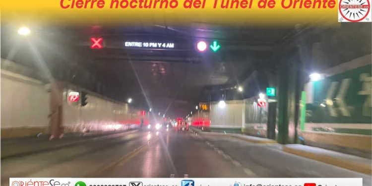 Atentos a los cierres nocturnos que tendrá esta semana el Túnel de ...